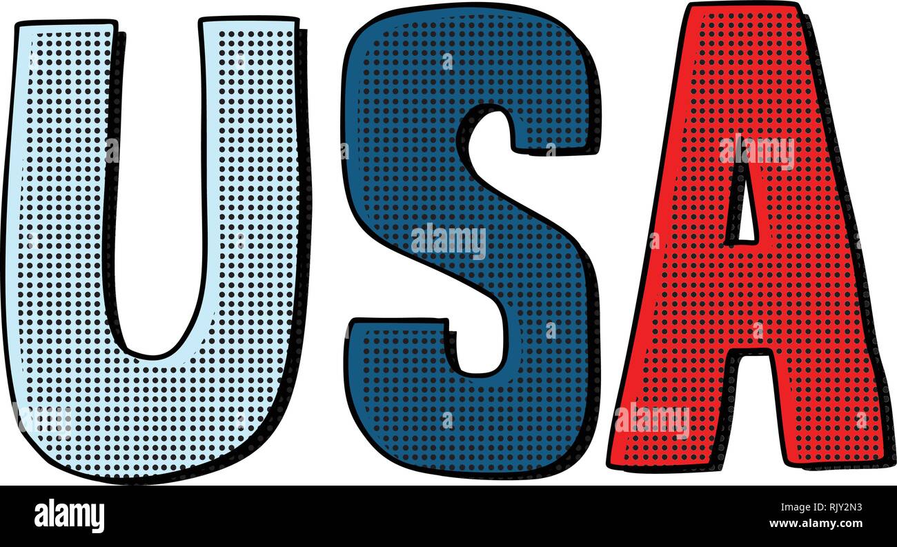 Usa word Stock Vector Images - Alamy