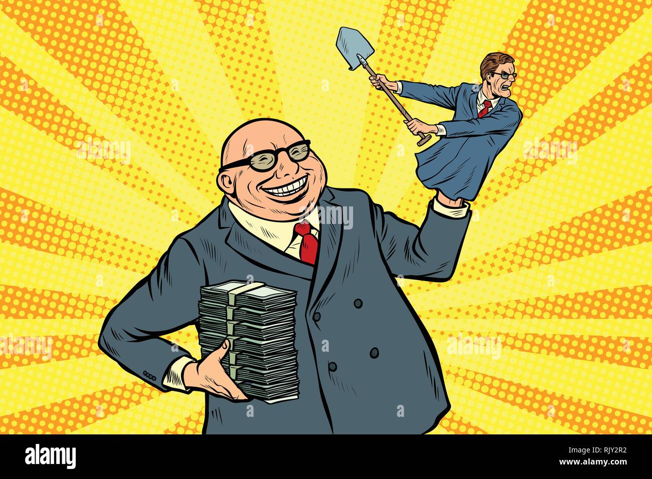 Worker boss Stock Vector Images - Alamy