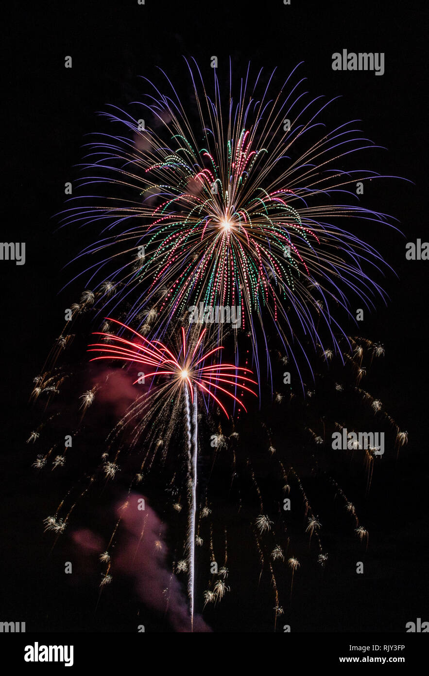 Closeup of isolated fireworks for compositing into your art Stock Photo ...
