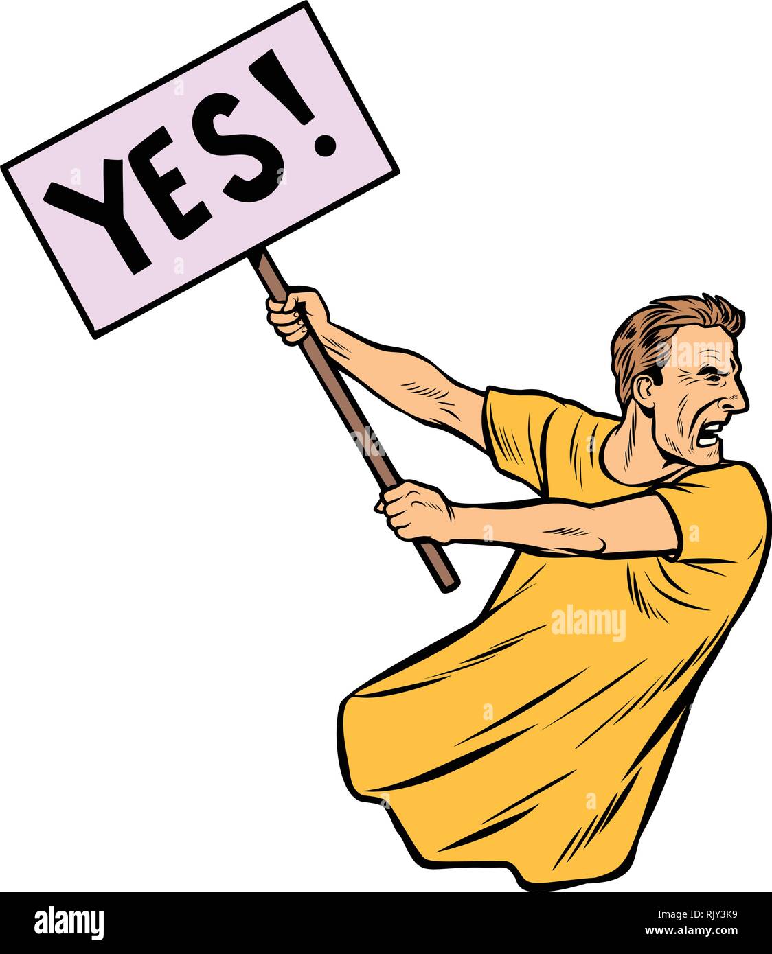 Cartoon yes symbol hi-res stock photography and images - Alamy