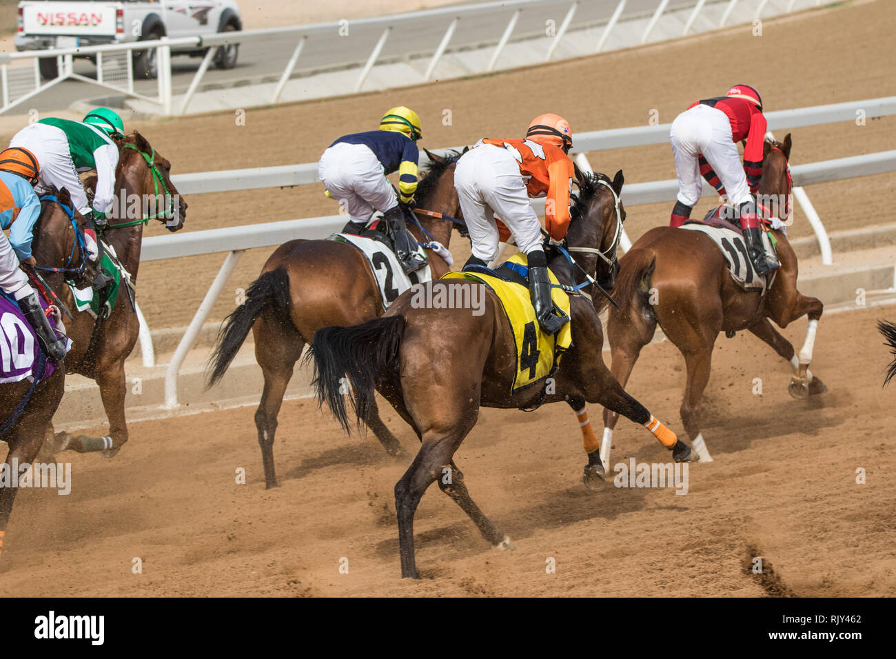 Horse racing at King Khalid Racetrack, Taif, Saudi Arabia 22/06/2018 ...