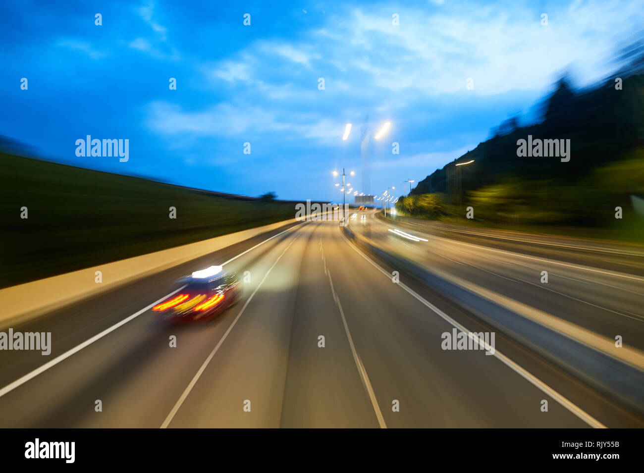 View from upper deck of double-decker bus Stock Photo - Alamy