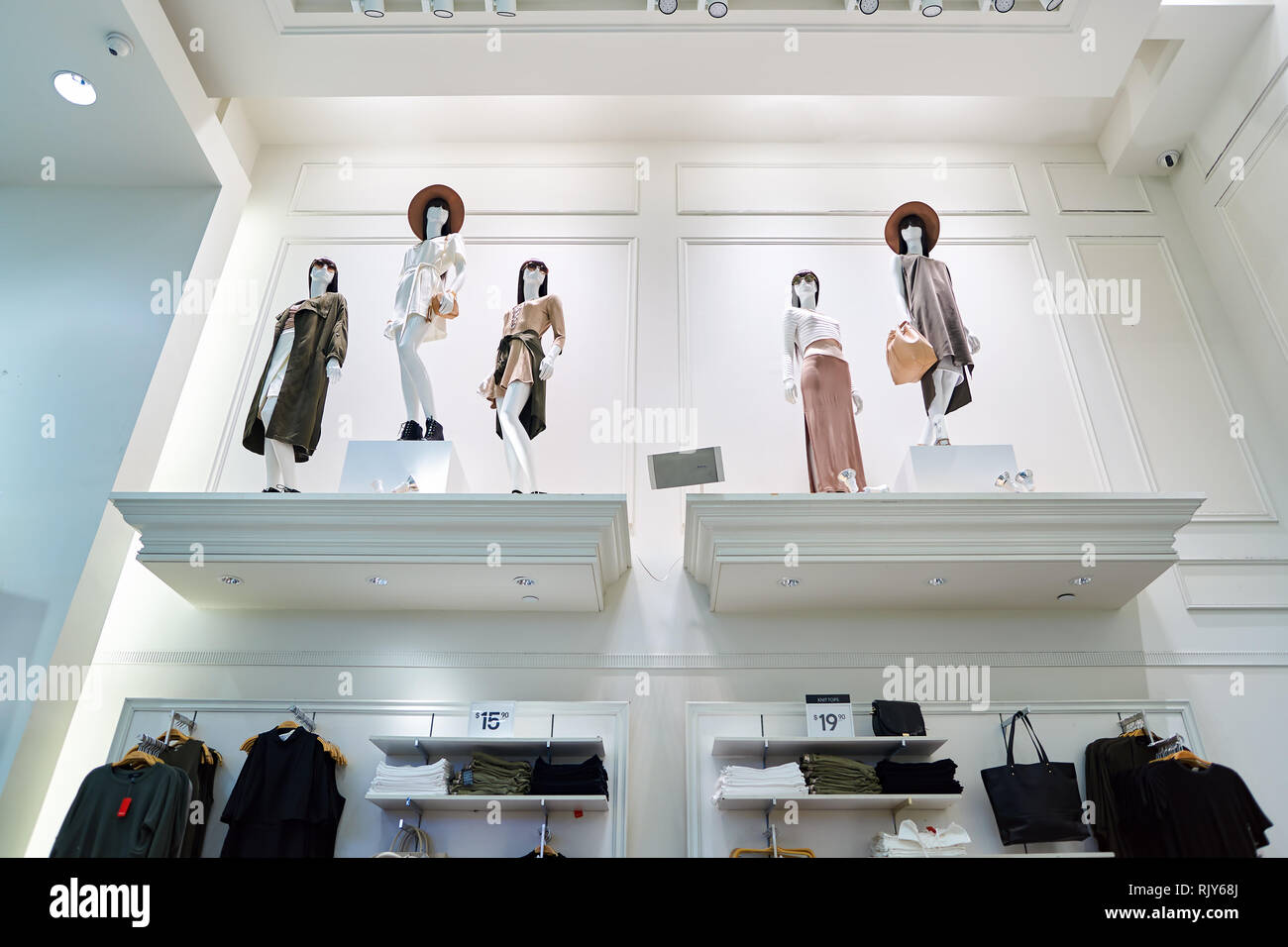 NEW YORK - MARCH 19, 2016: inside of Forever 21 in New-York. Forever 21 ...