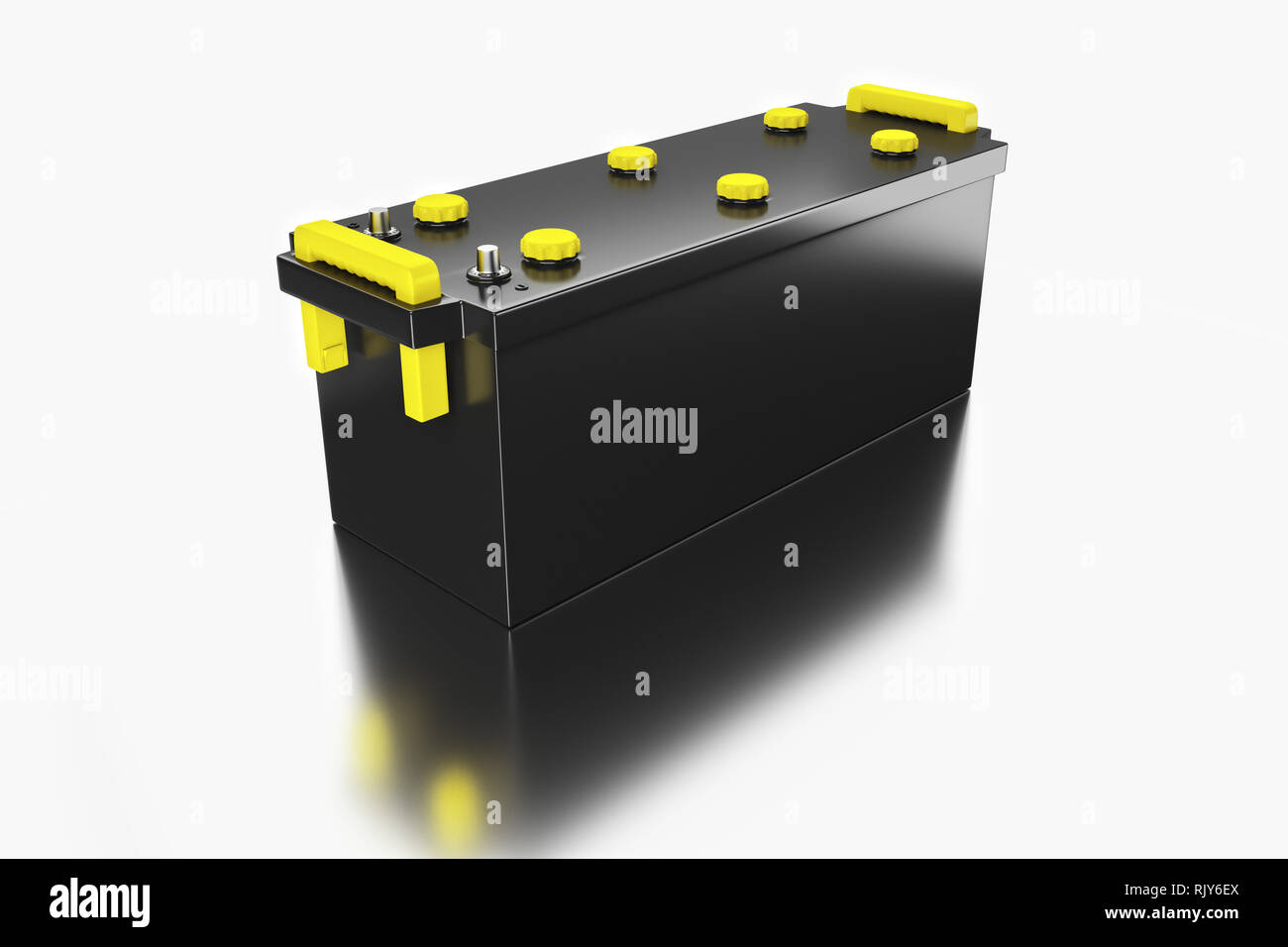 Lorry engine battery Cut Out Stock Images & Pictures - Alamy