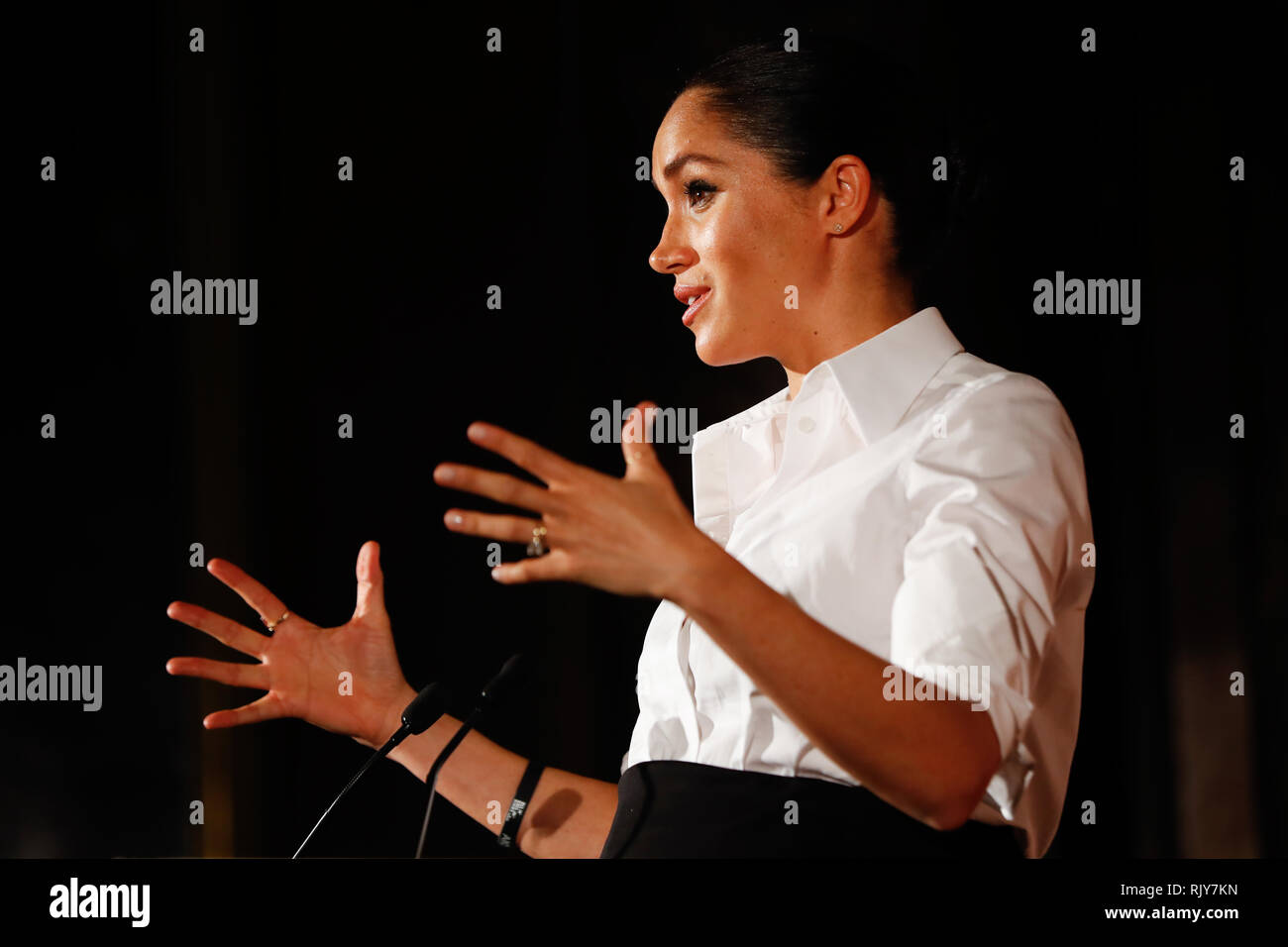 The Duchess of Sussex presents the Celebrating Excellence Award to ...