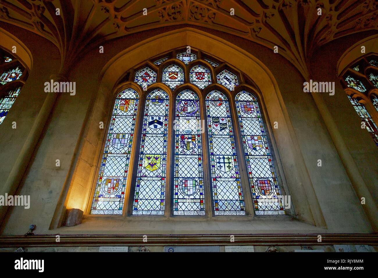 Stained glass window bath abbey hi-res stock photography and images - Alamy