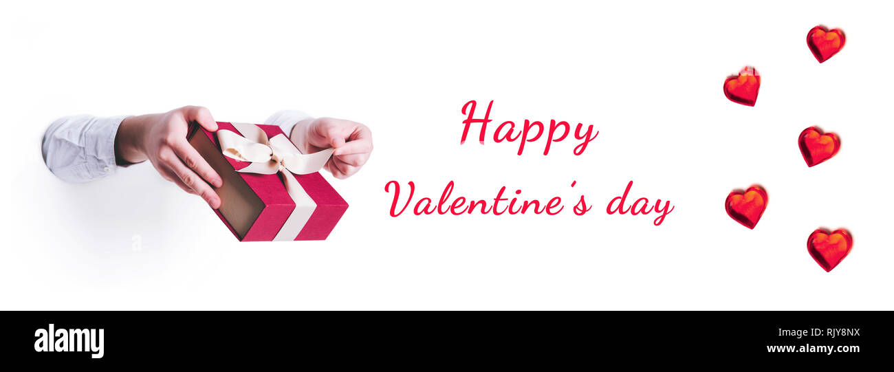 Concept gift box banner Cut Out Stock Images & Pictures - Alamy