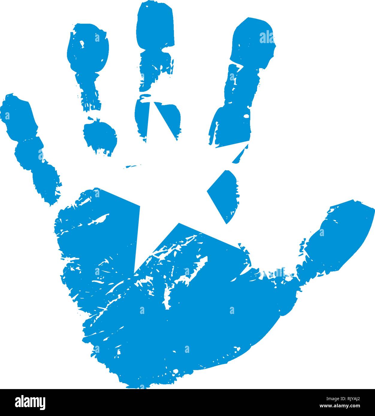 Somalia flag and hand on white background. Vector illustration Stock ...