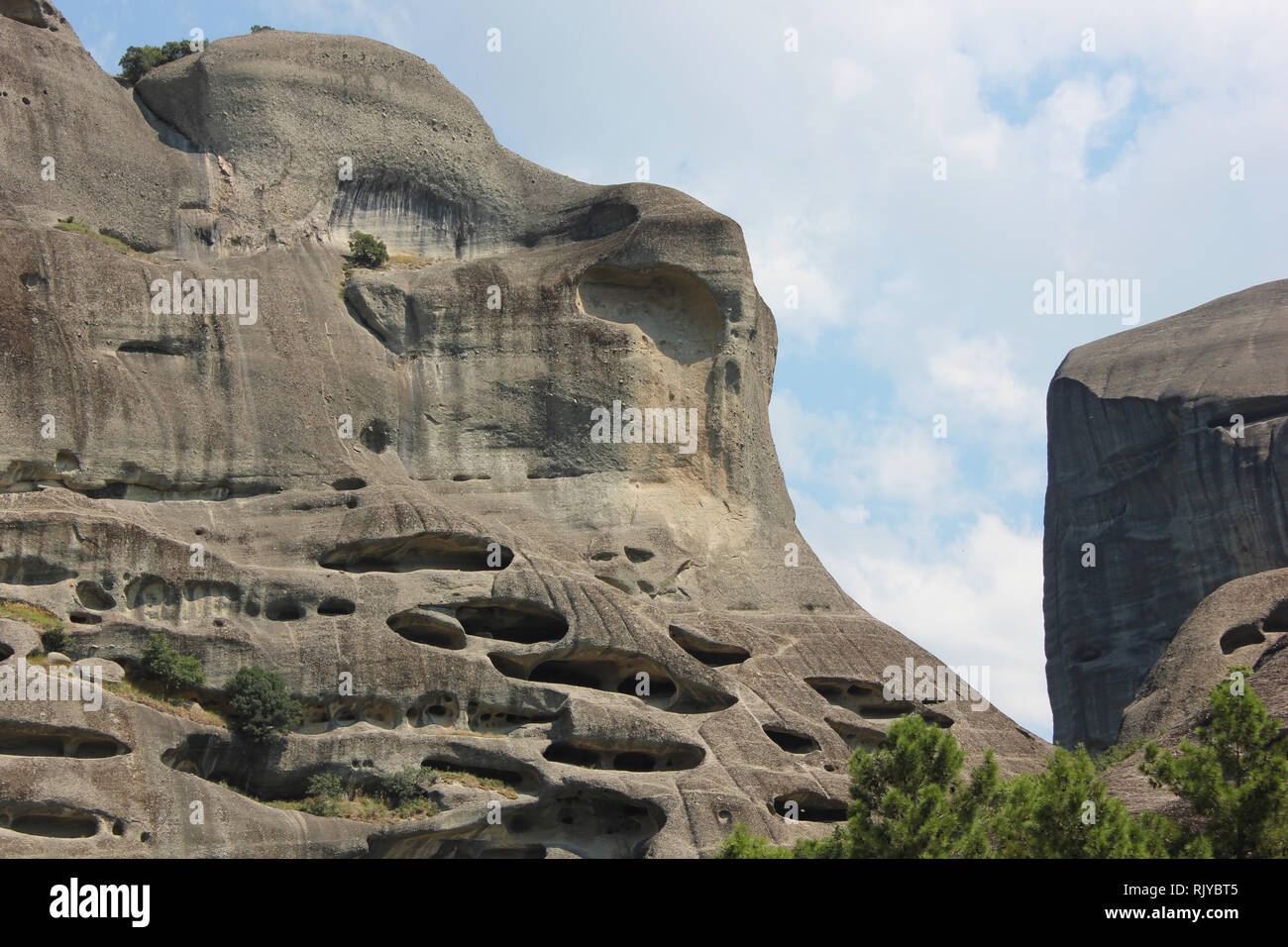Landscape of Meteora rock formation Kalambaka Greece Stock Photo - Alamy