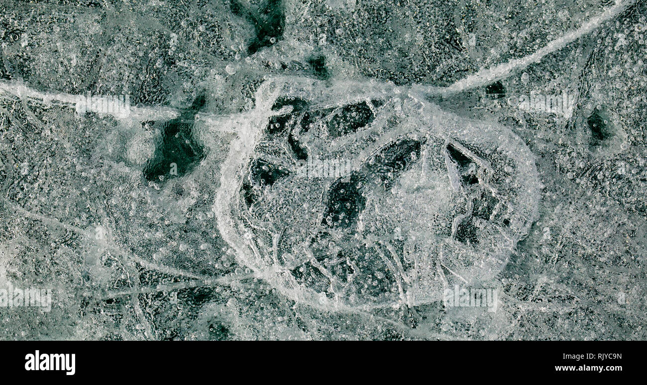 Background texture of bubbles in ice sheet Stock Photo - Alamy