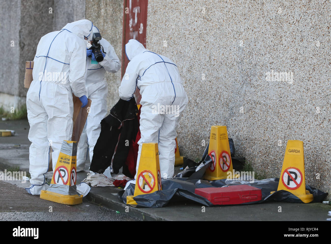 Forensic investigators at the scene in Marigold Crescent in the ...