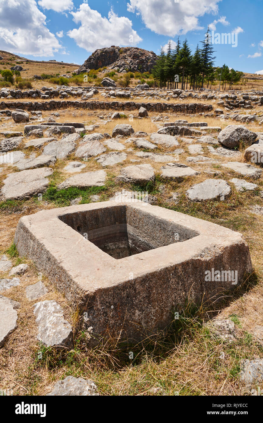 Water storage vessel of Temple I, Hattusa (also Ḫattuša or Hattusas ...