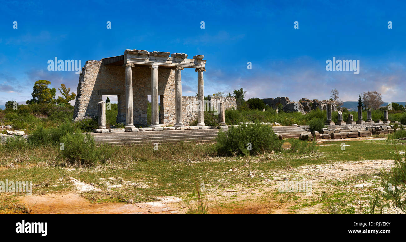 The Roman Ionic Stoa forms a colonnade 99 m long & 9 m high at the ...