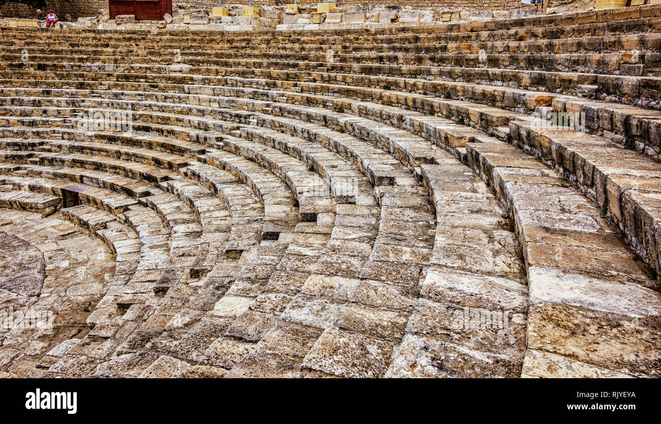 Stadium seats in Kourion, Cyprus Stock Photo - Alamy
