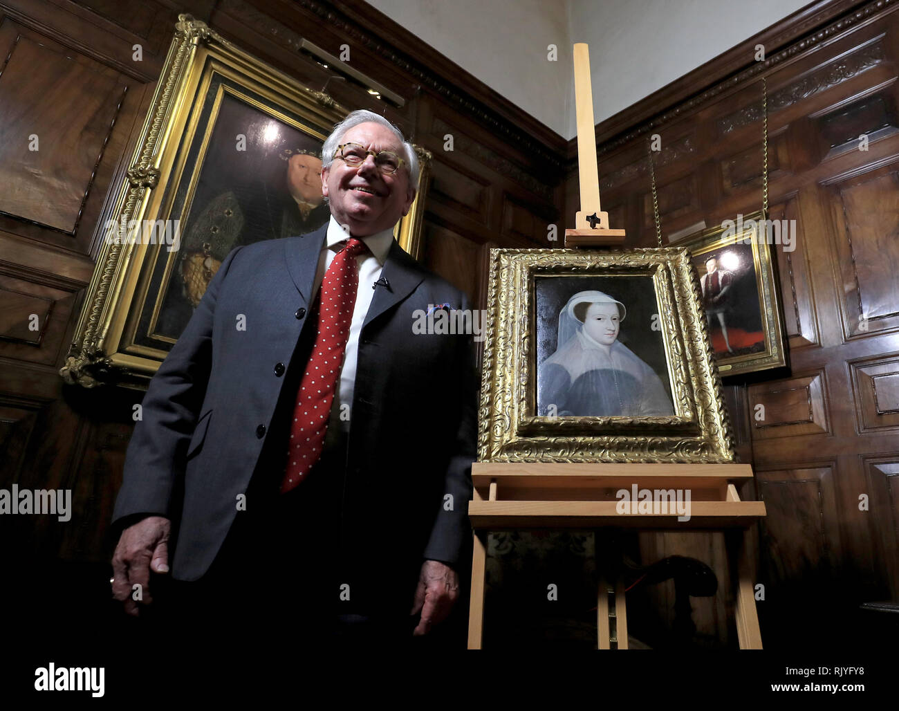 Photo call for historian David Starkey unveiling a rare portrait of ...