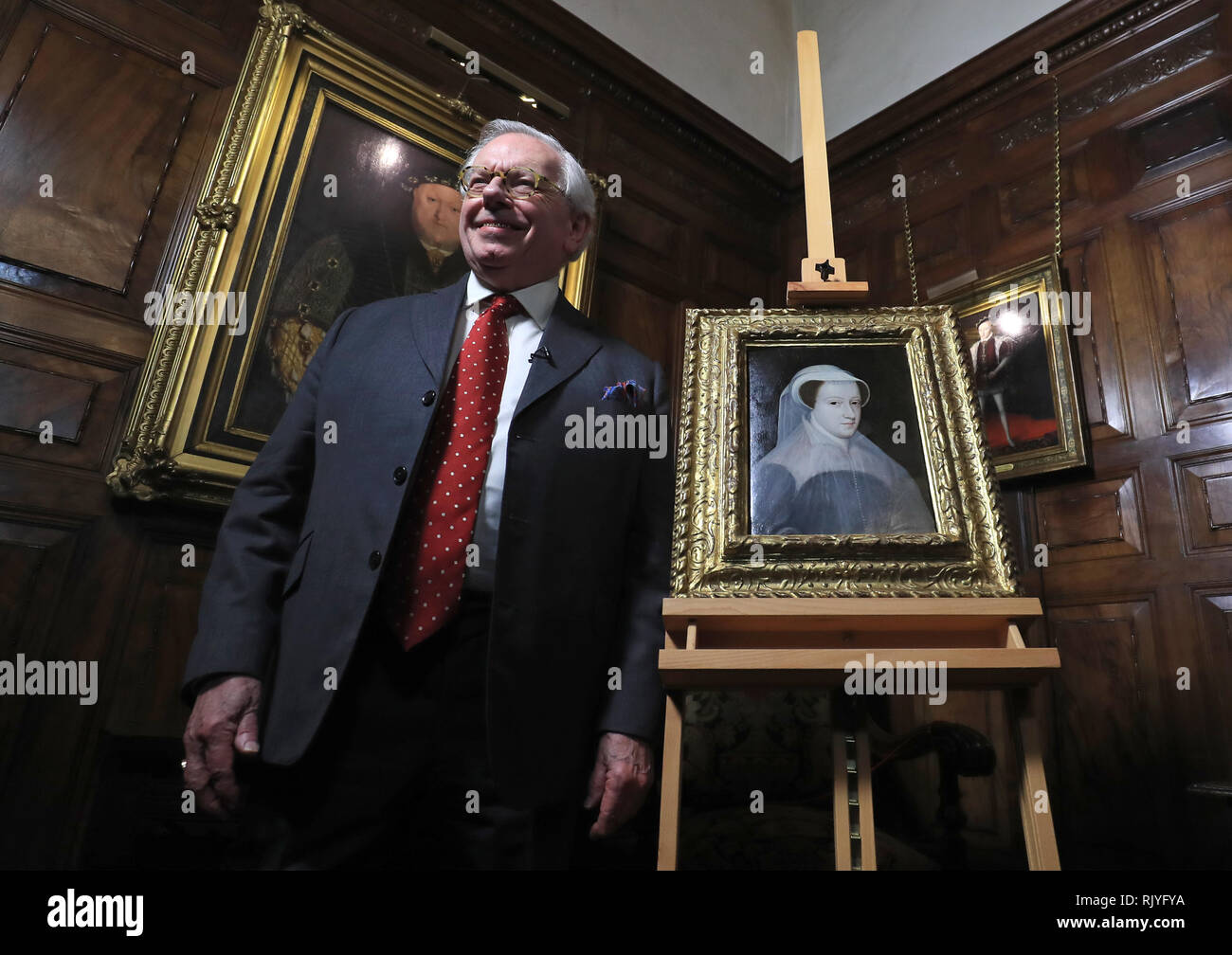 Photo call for historian David Starkey unveiling a rare portrait of ...