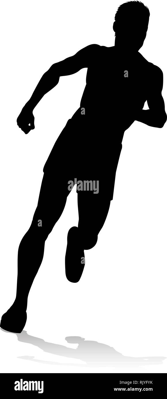 Runner Racing Track and Field Silhouette Stock Vector Image & Art - Alamy