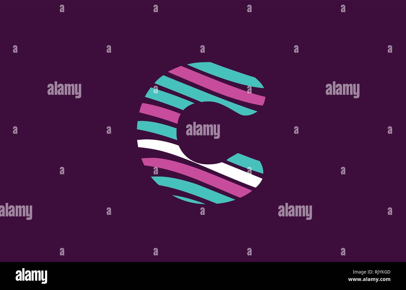 design of alphabet letter c with lines stripe as a logo for a company ...