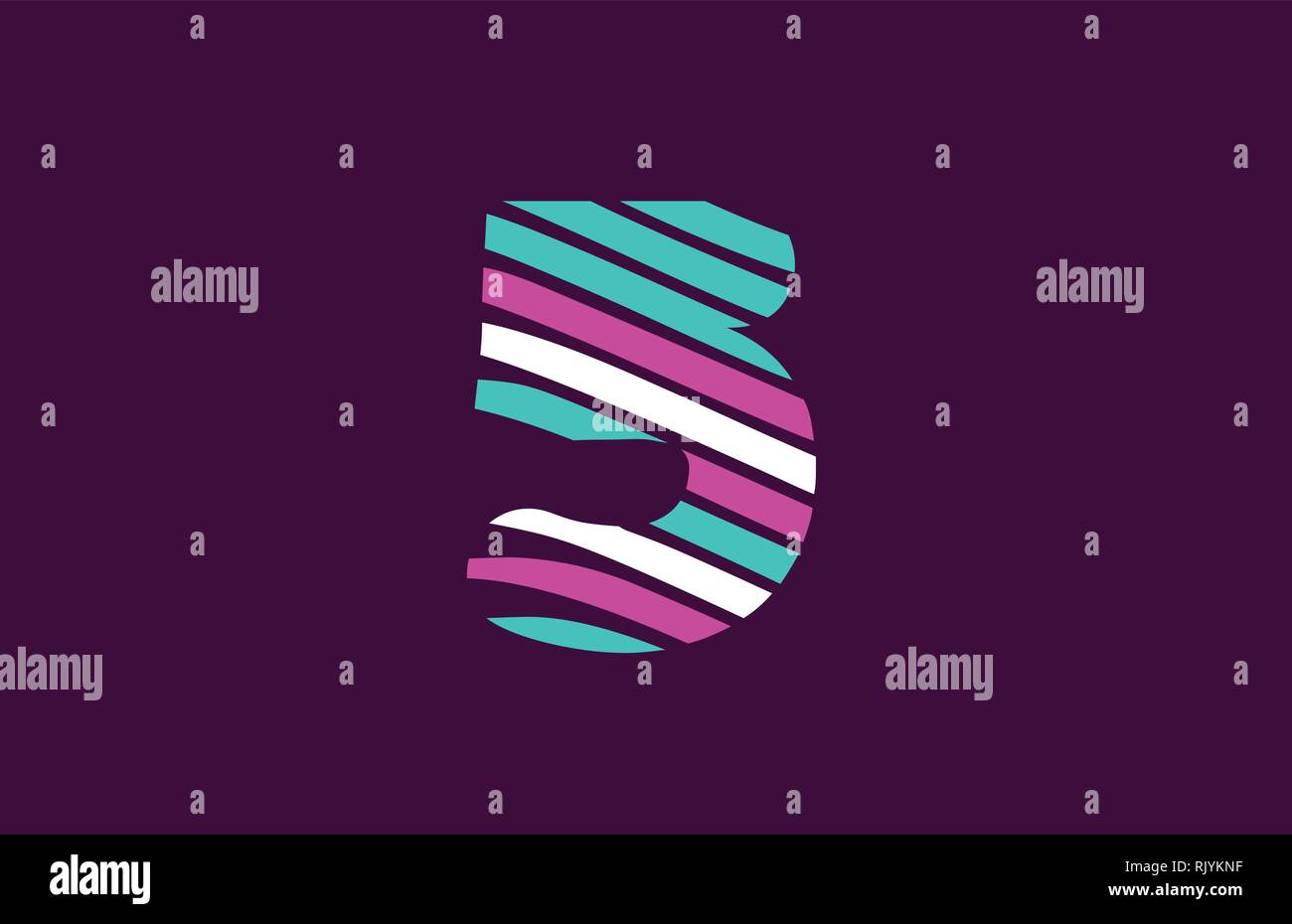 design of number 6 with lines stripe as a logo for a company or ...