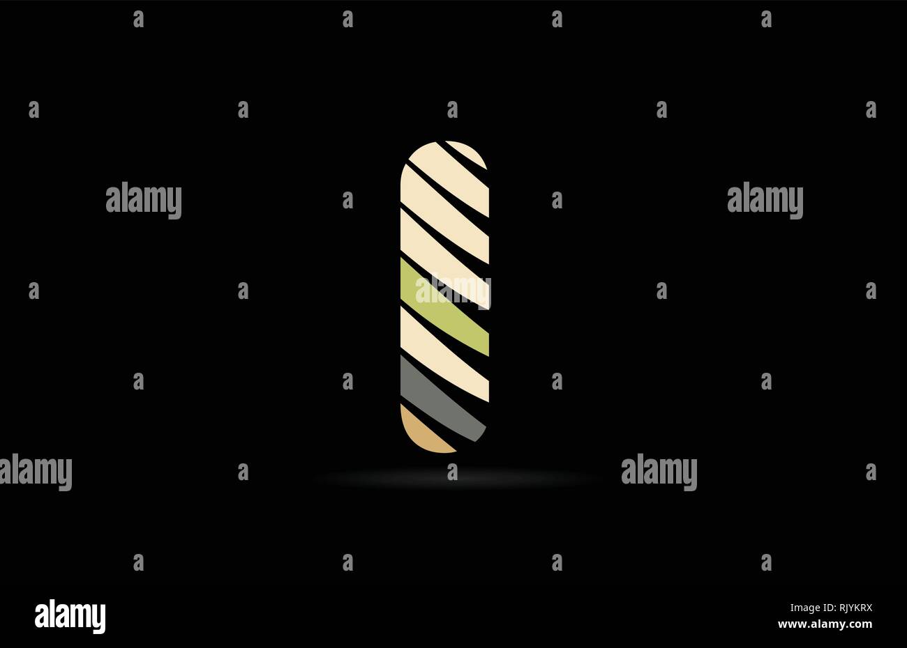 design of alphabet letter i with lines stripe as a logo for a company ...