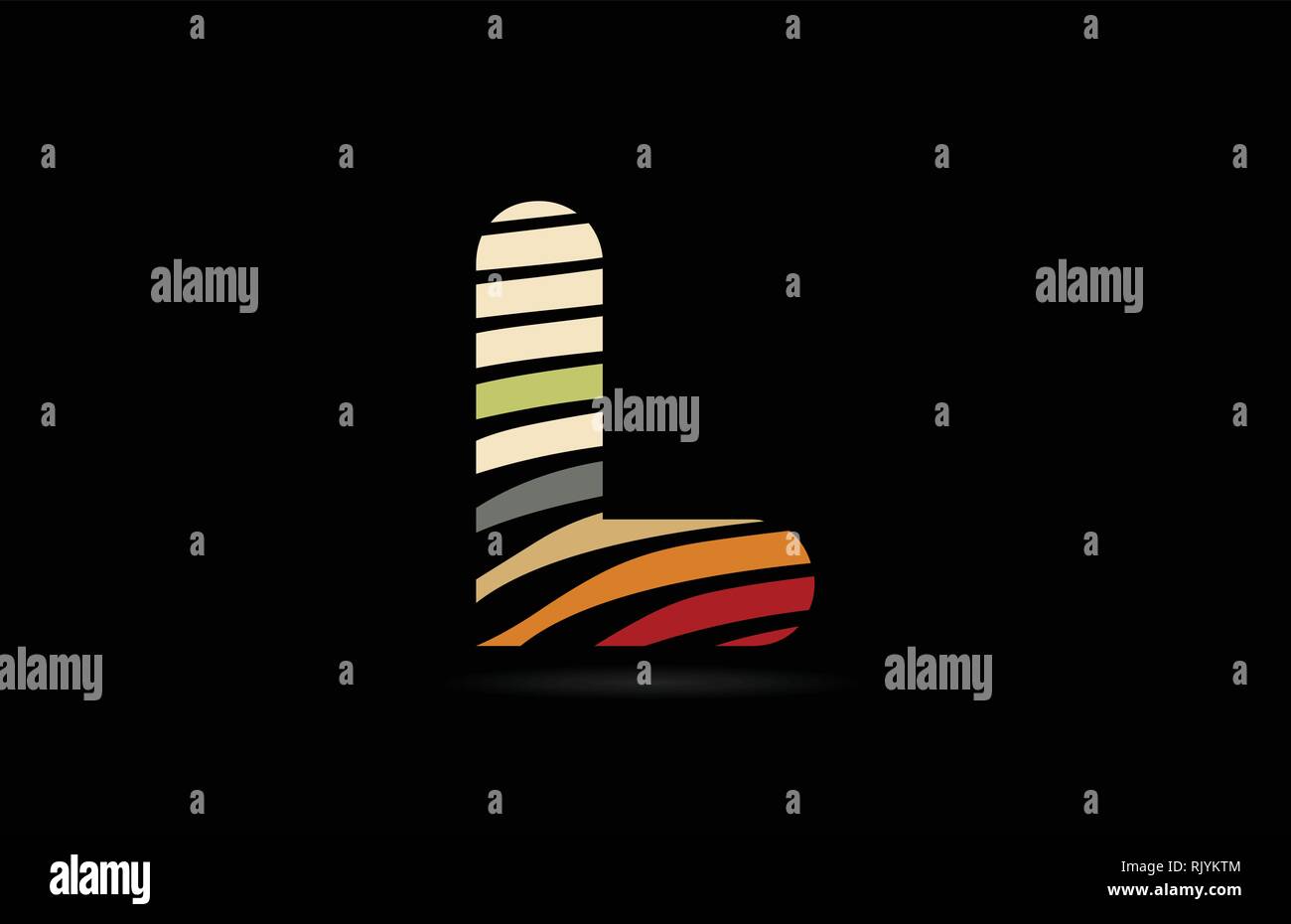 design of alphabet letter l with lines stripe as a logo for a company ...