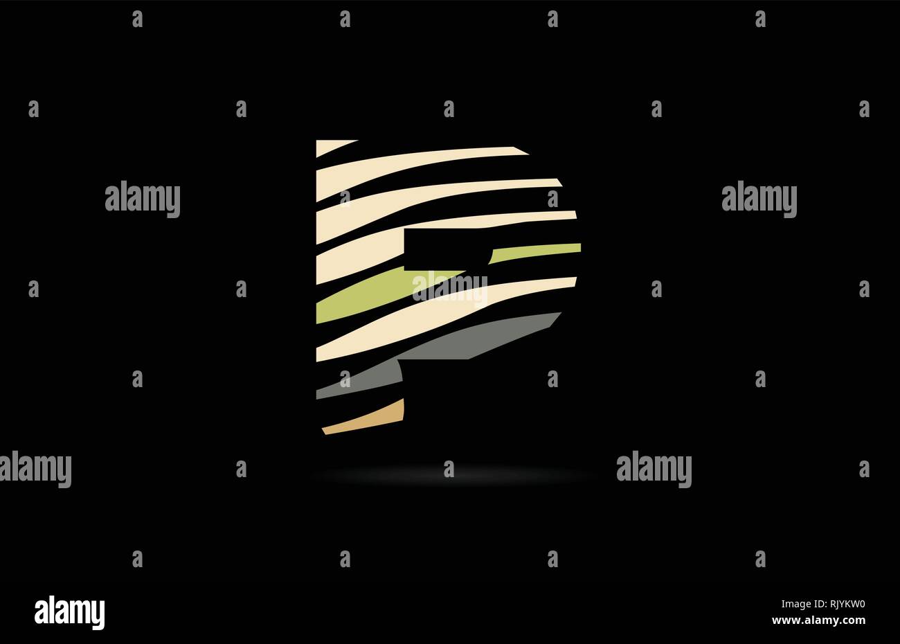 design of alphabet letter p with lines stripe as a logo for a company ...