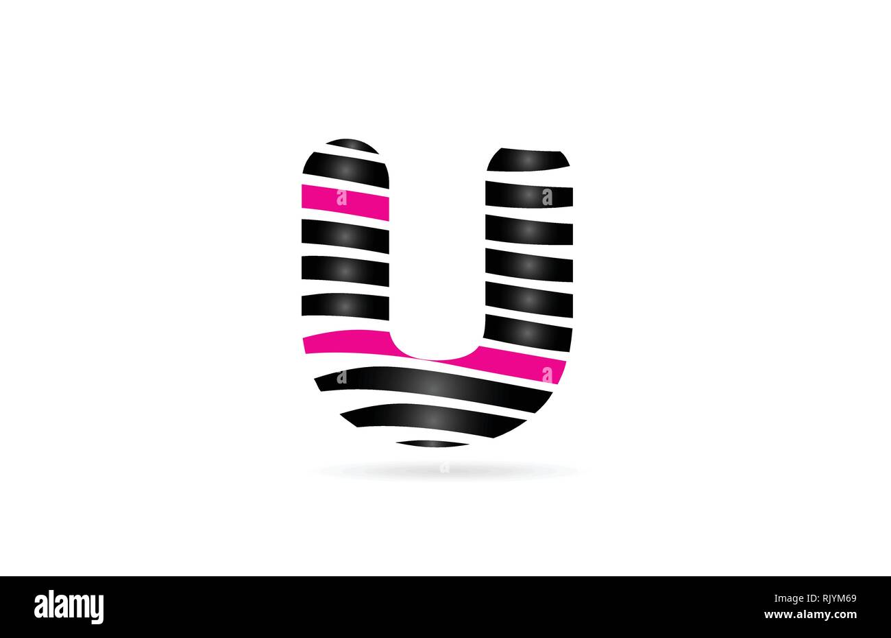 design of alphabet letter u with lines stripe as a logo for a company ...