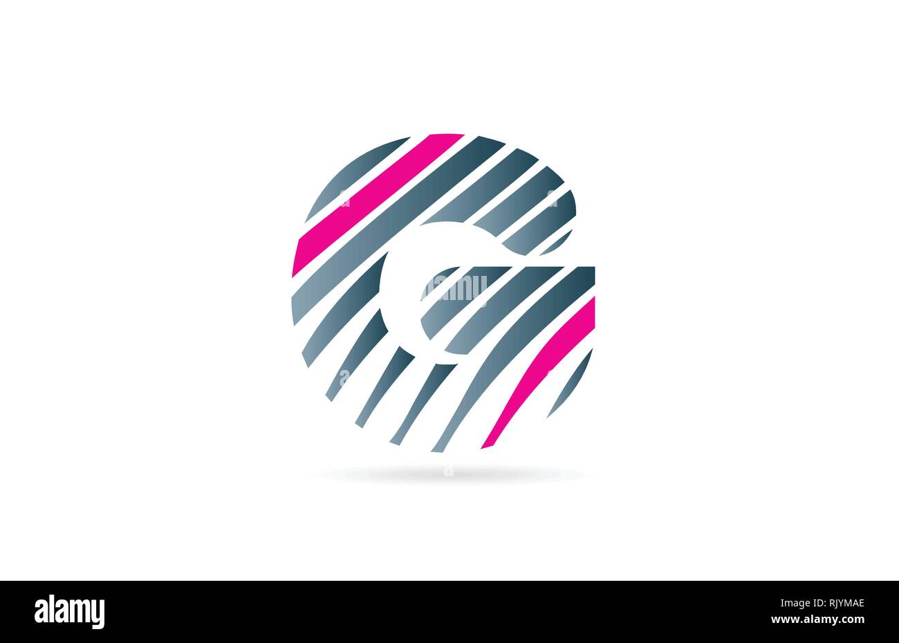design of alphabet letter g with lines stripe as a logo for a company ...