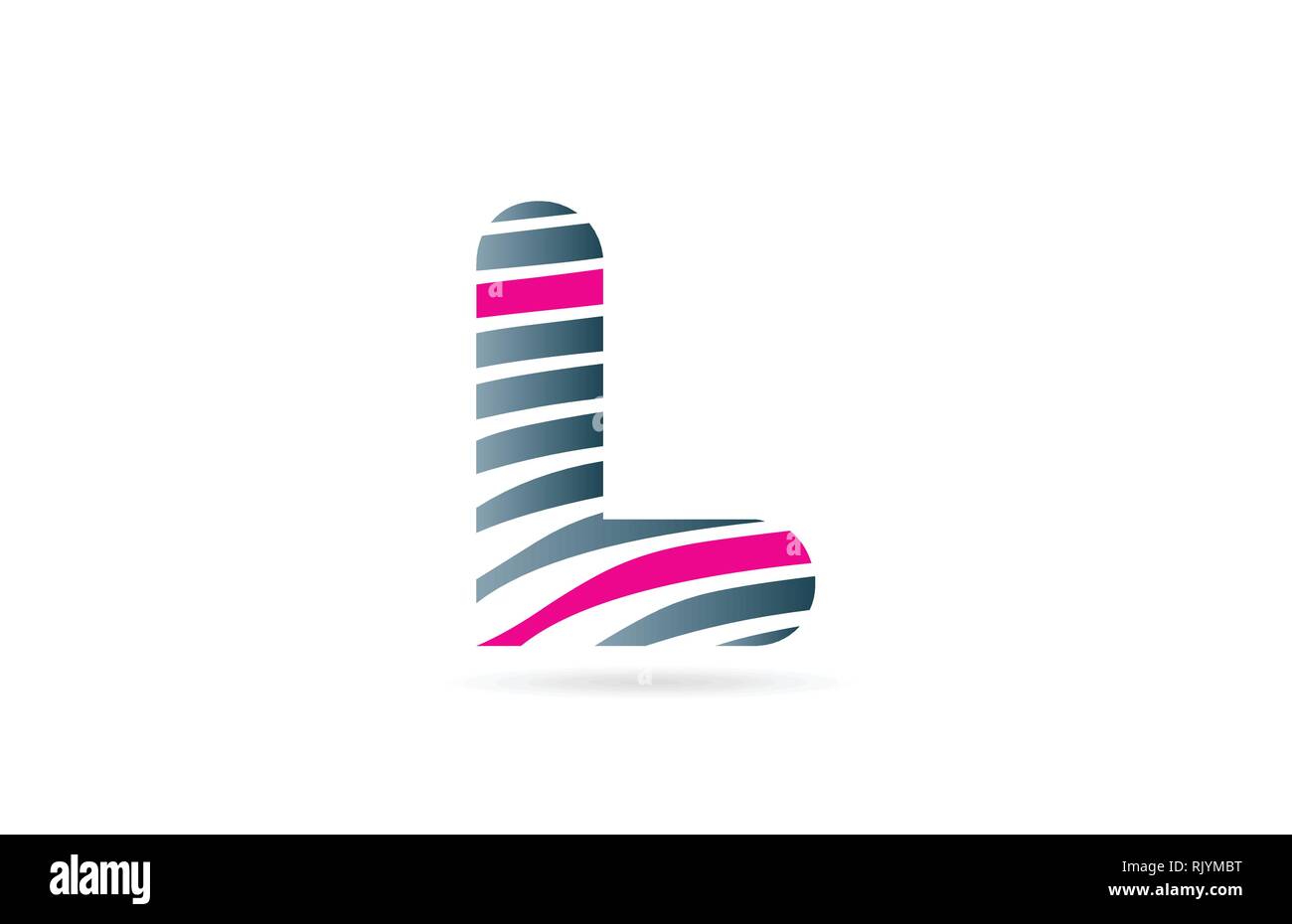design of alphabet letter l with lines stripe as a logo for a company ...