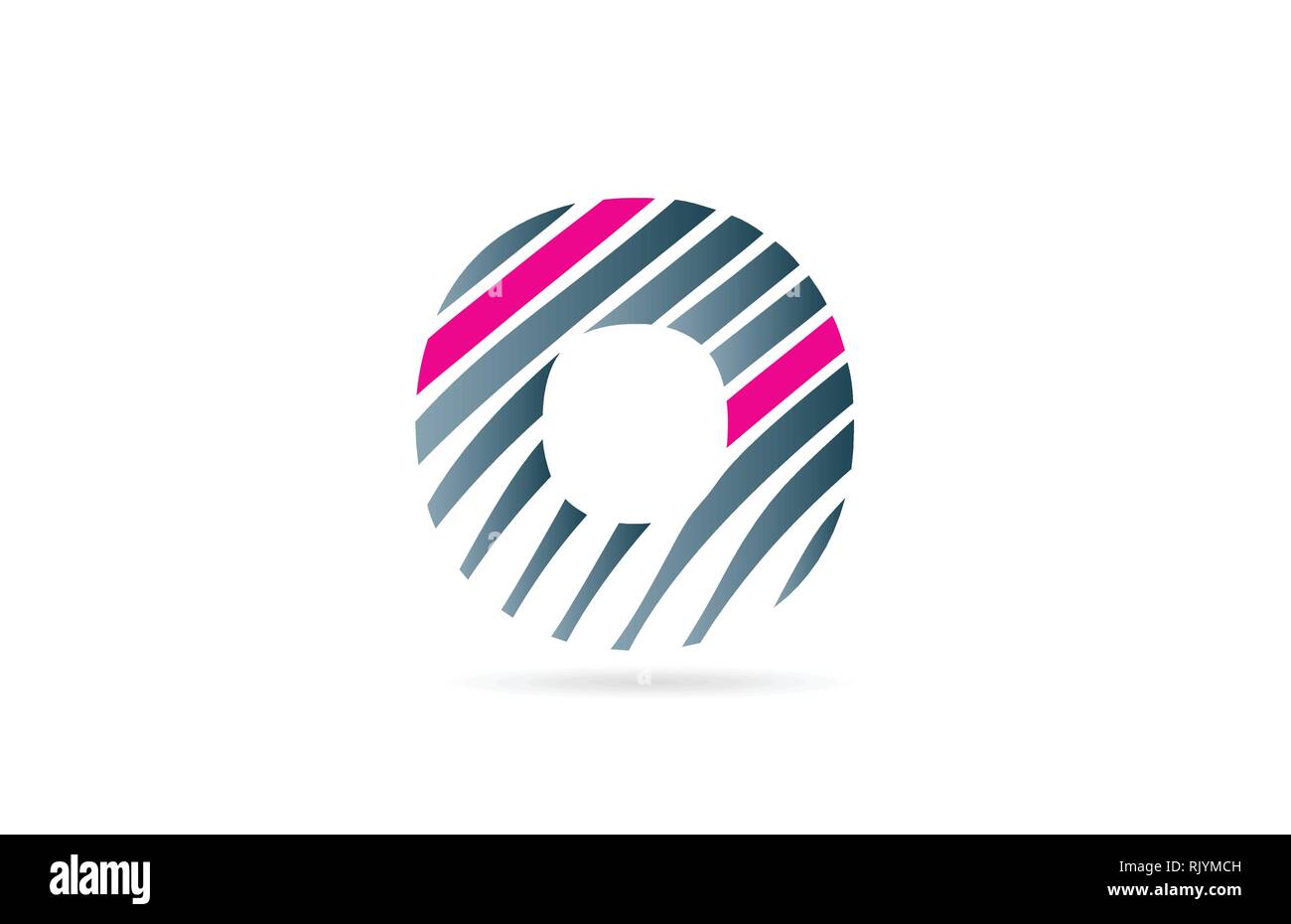 design of alphabet letter o with lines stripe as a logo for a company ...