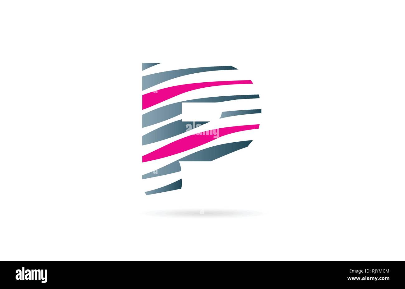 design of alphabet letter p with lines stripe as a logo for a company ...