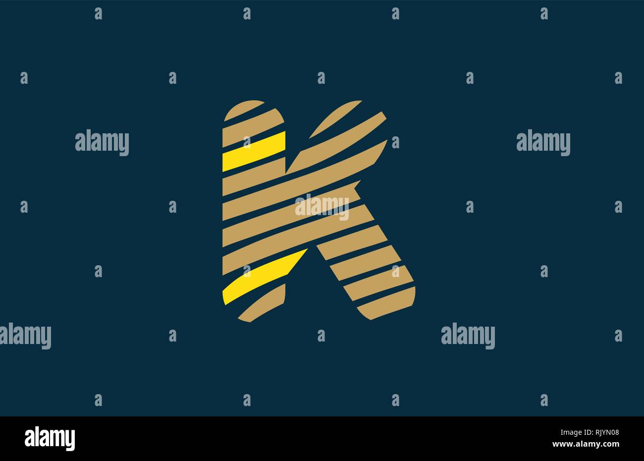 design of alphabet letter k with lines stripe as a logo for a company ...