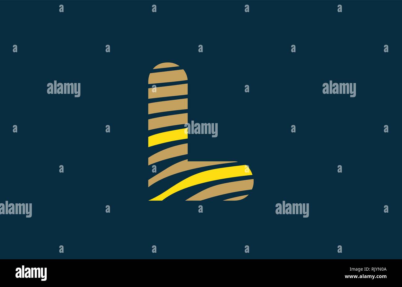design of alphabet letter l with lines stripe as a logo for a company ...