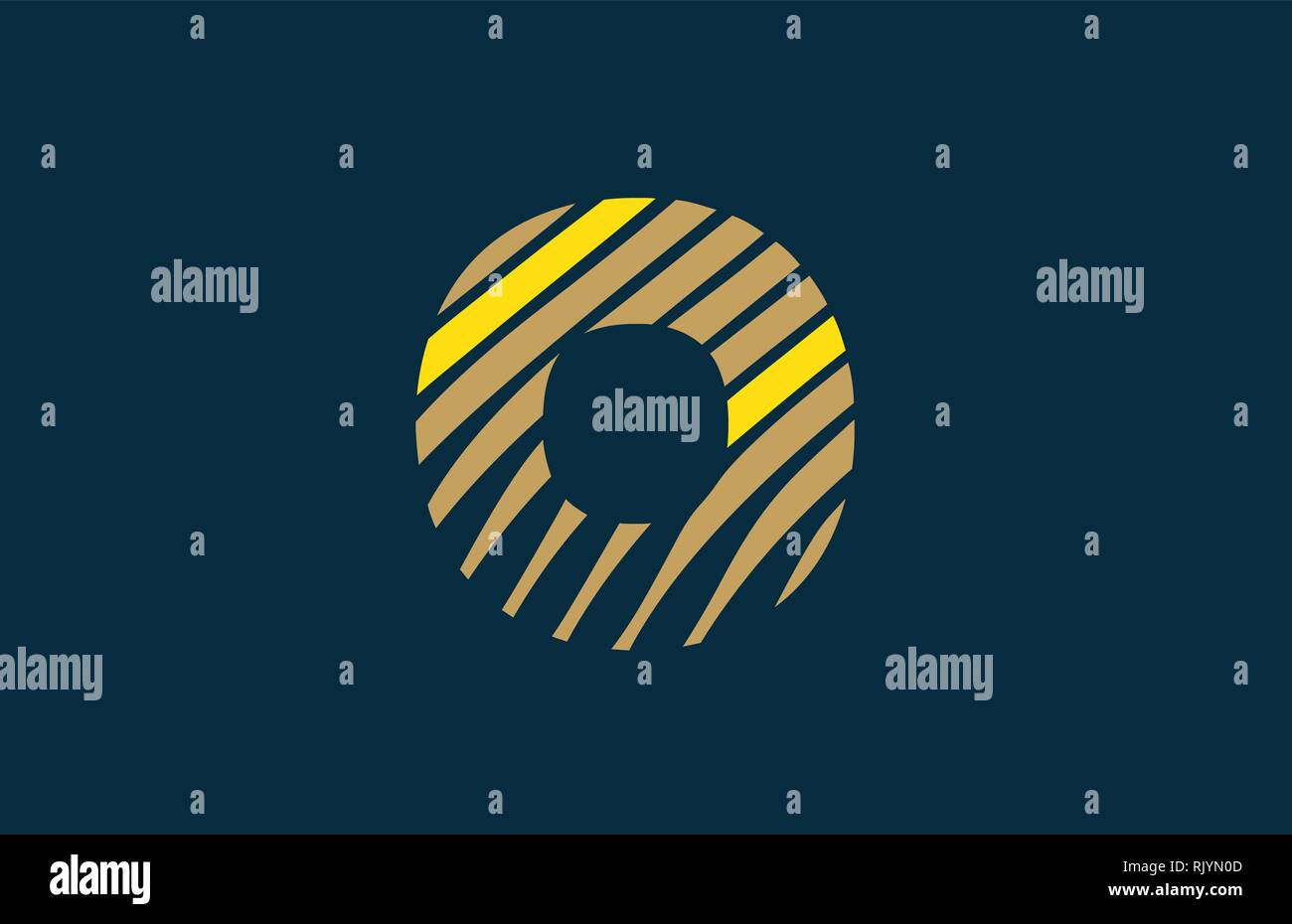 design of alphabet letter o with lines stripe as a logo for a company ...