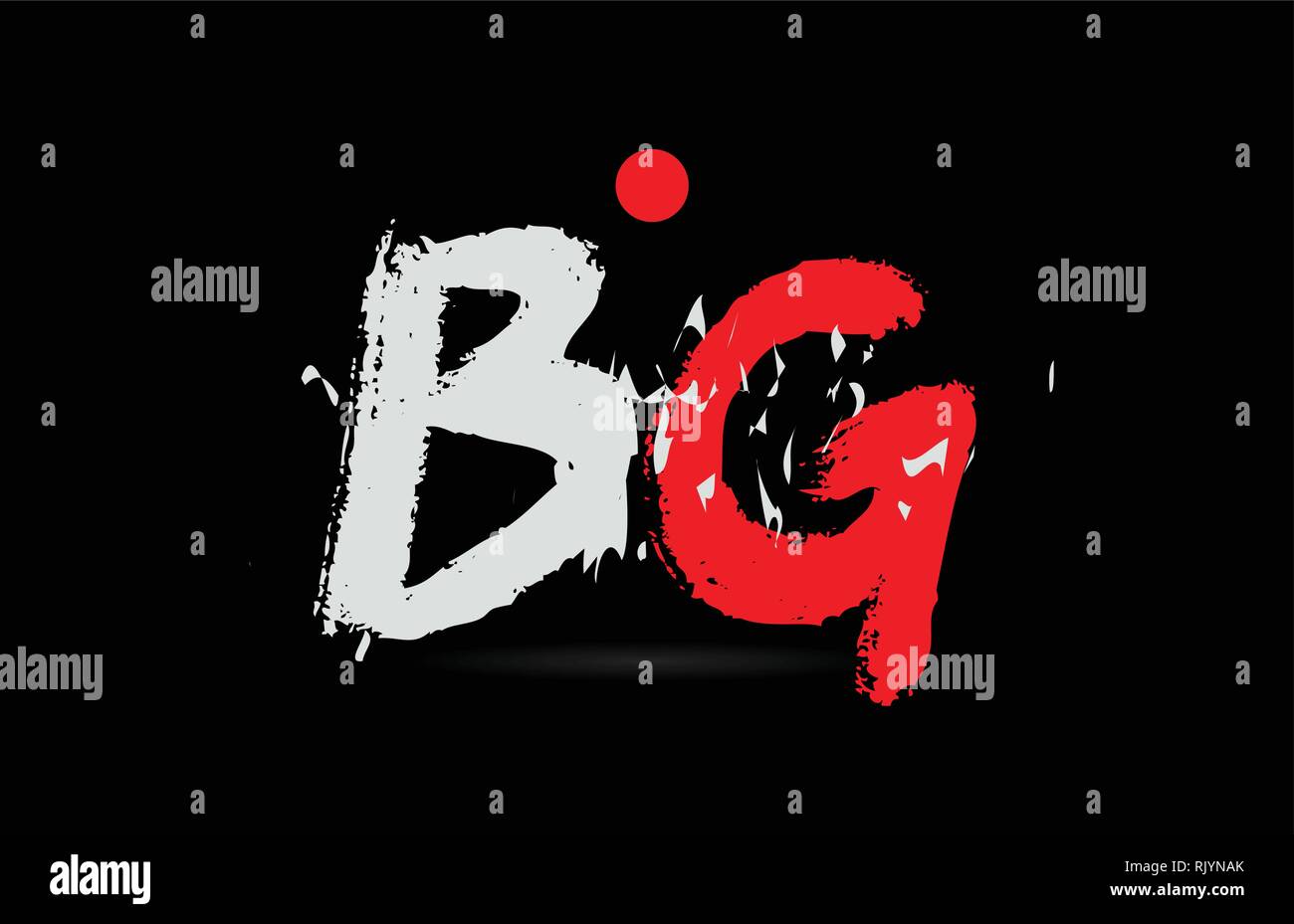 Design of alphabet letter combination BG B G on black background with ...