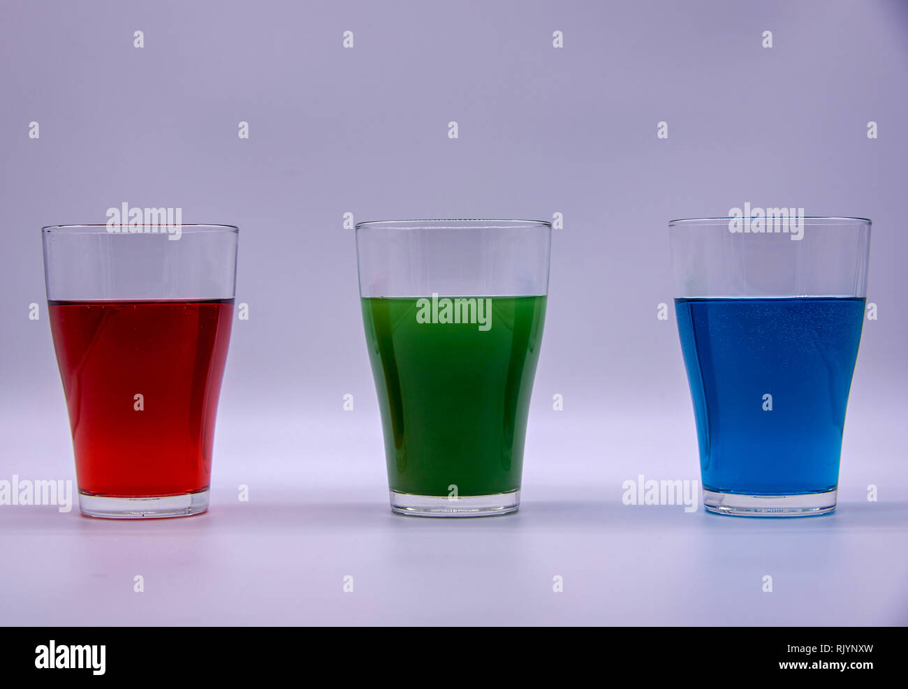 Three different glass glasses water hi-res stock photography and images ...