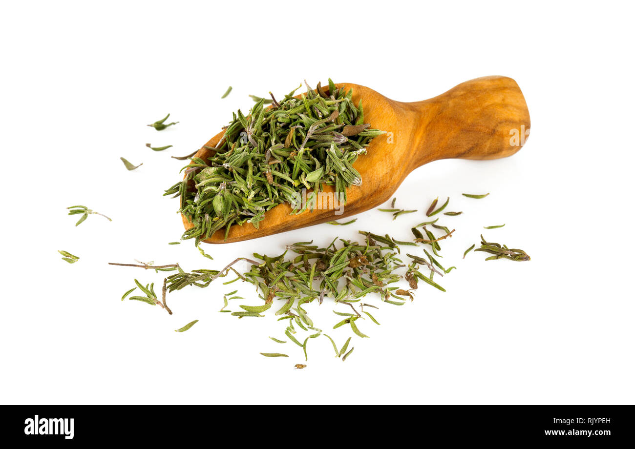 dried thyme isolated on white Stock Photo - Alamy