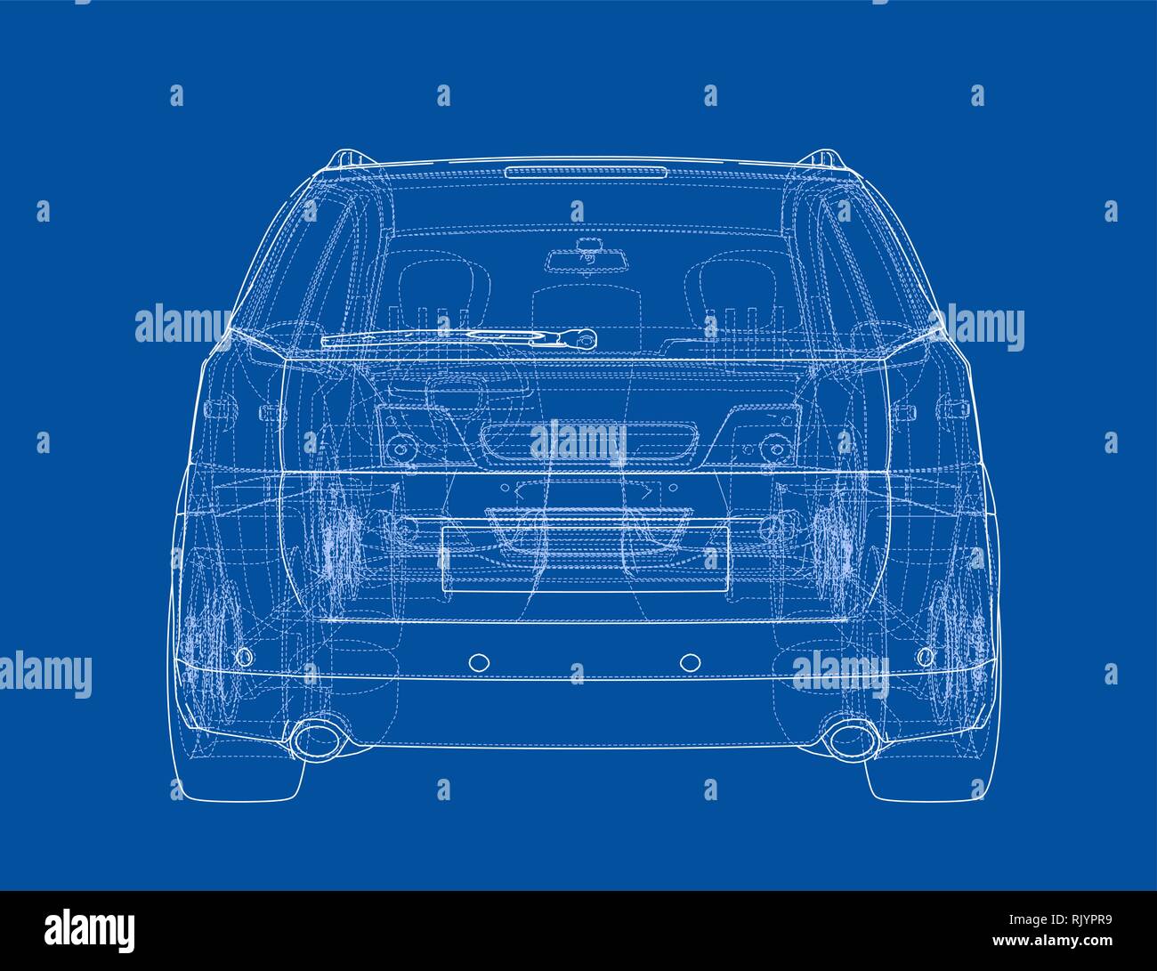 Concept car. Vector rendering of 3d Stock Vector Image & Art - Alamy