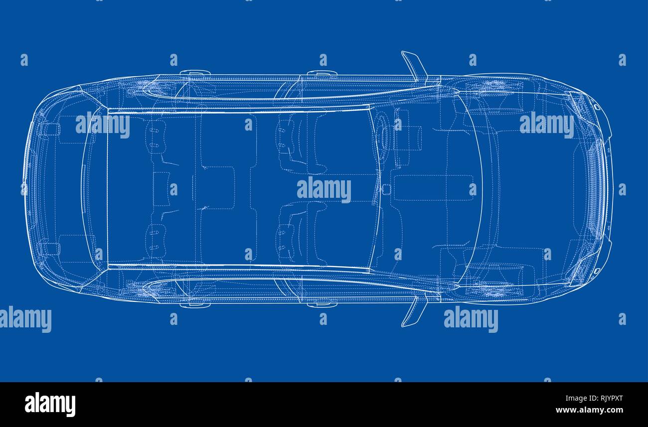 Concept car. Vector rendering of 3d Stock Vector Image & Art - Alamy