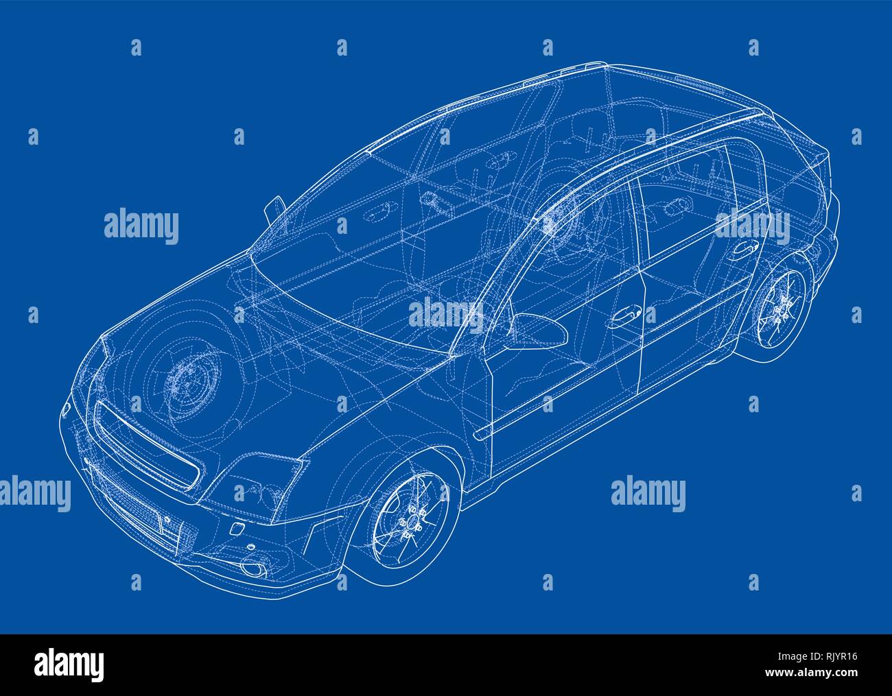 Concept car. Vector rendering of 3d Stock Vector Image & Art - Alamy