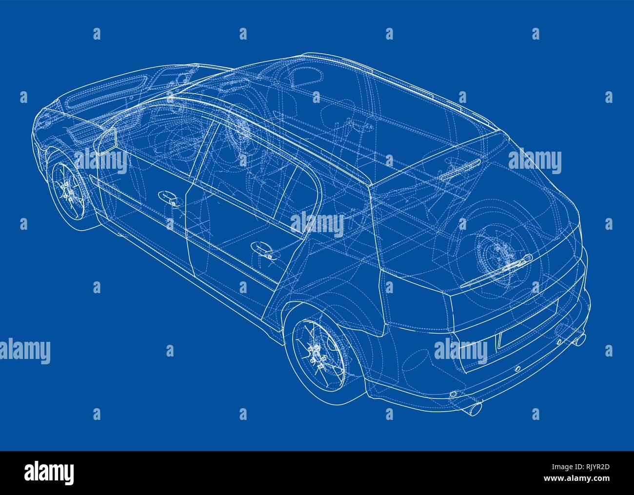 Concept car. Vector rendering of 3d Stock Vector Image & Art - Alamy