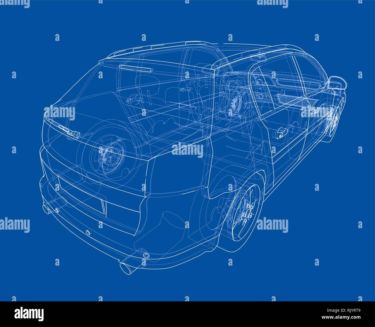 Concept car. Vector rendering of 3d Stock Vector Image & Art - Alamy