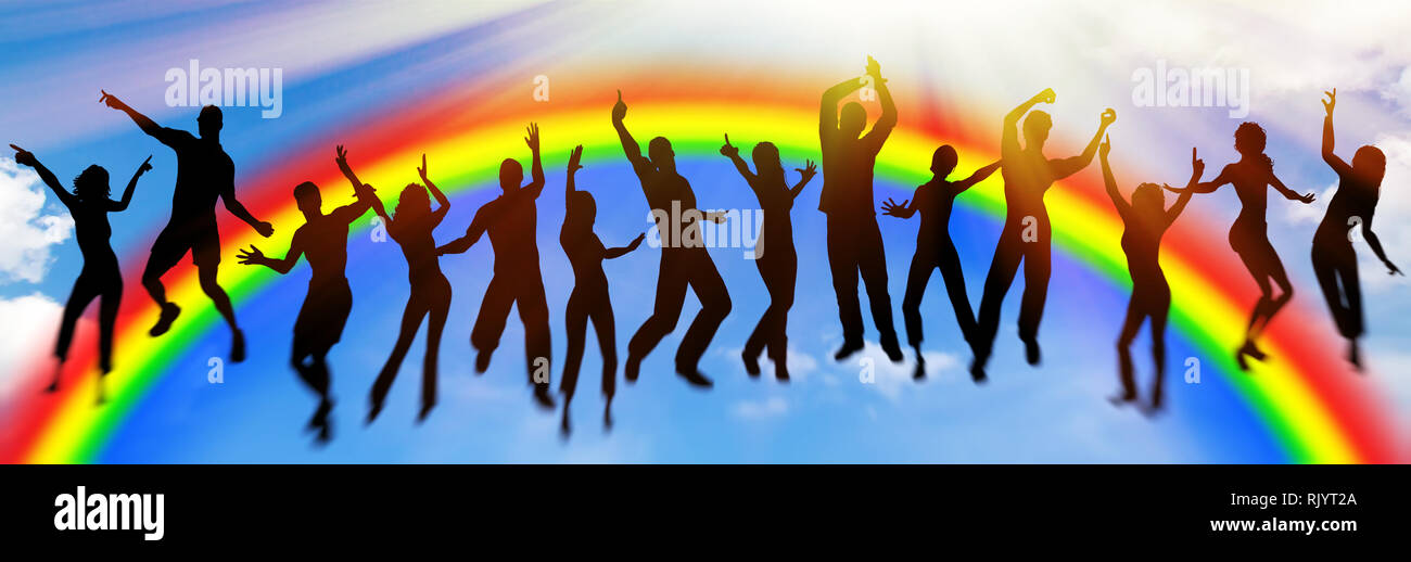 Rainbow Group High Resolution Stock Photography and Images - Alamy