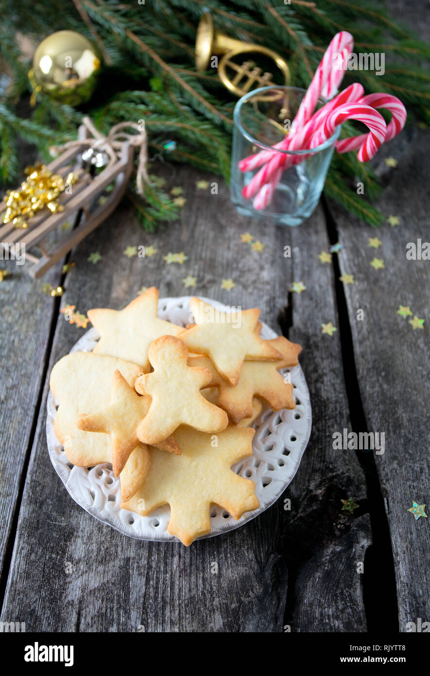 home baked Christmas cookies Stock Photo - Alamy