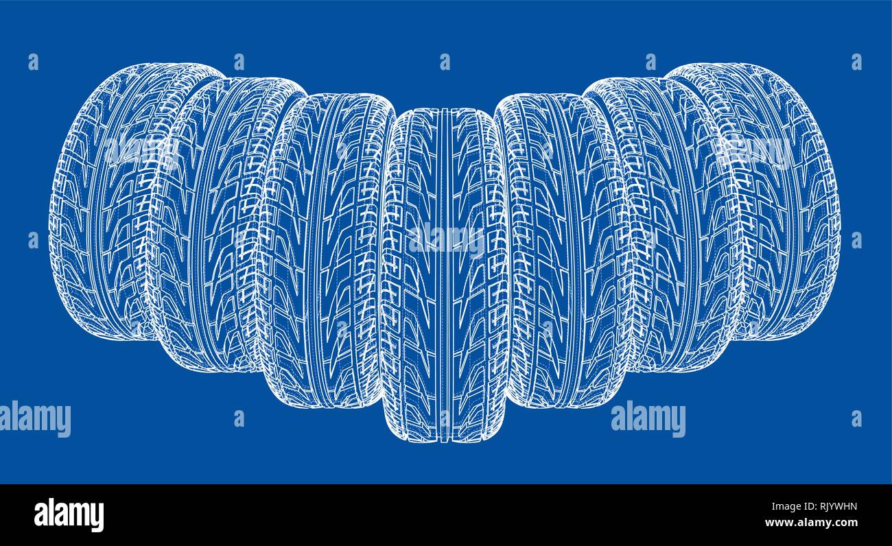 Car tires concept. Vector rendering of 3d Stock Vector Image & Art - Alamy