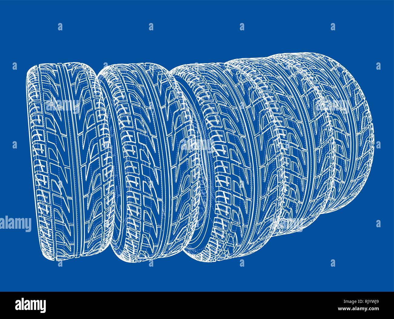 Car tires concept. Vector rendering of 3d Stock Vector Image & Art - Alamy