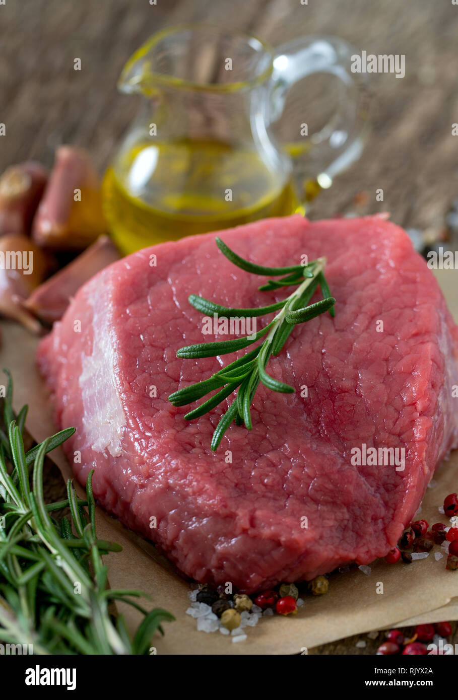 Raw beef fillet rosemary hi-res stock photography and images - Alamy
