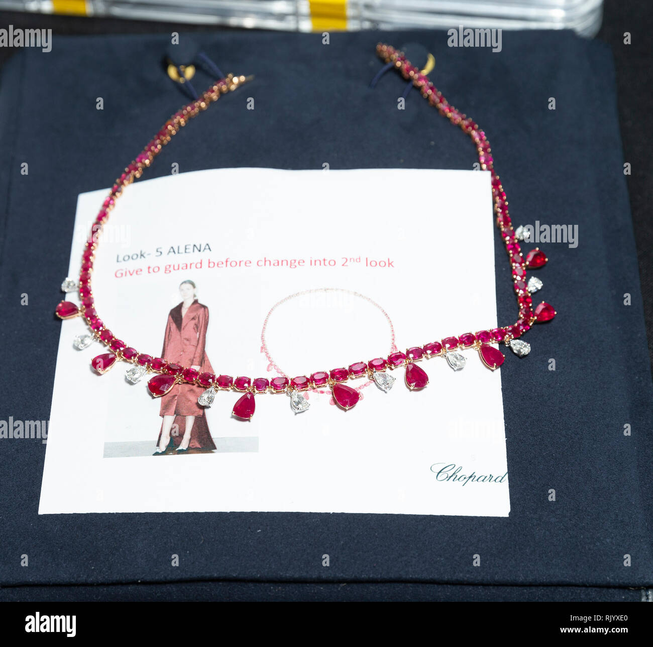 New York, United States. 07th Feb, 2019. Chopard jewelry on display ...