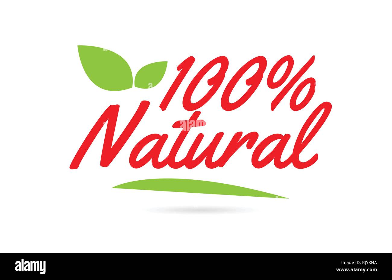 100% Natural hand written word text for typography design in red color ...