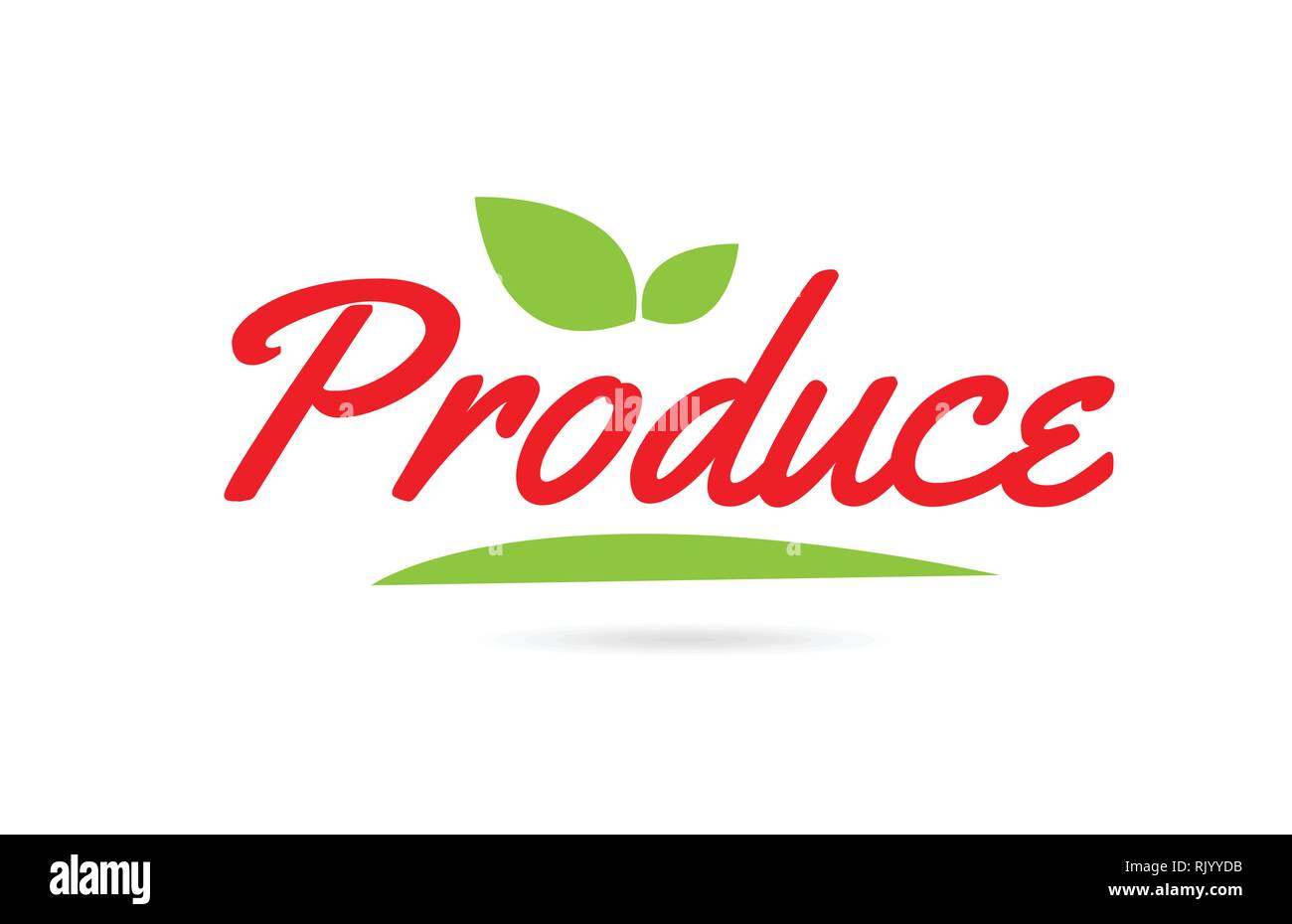 Produce hand written word text for typography design in red color with ...